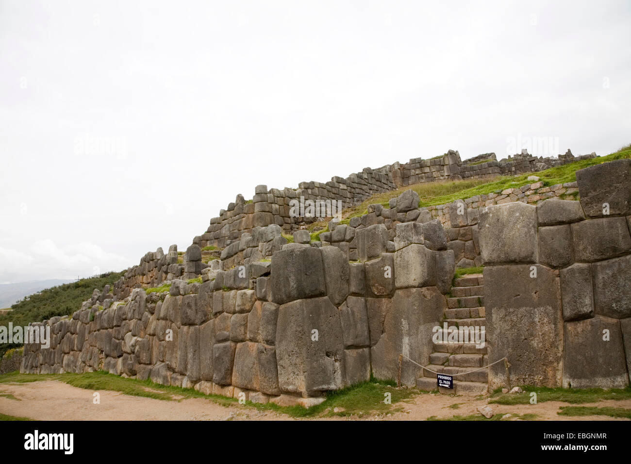 wall of Sacsayhuaman ruins, Peru, Cusco Stock Photo - Alamy