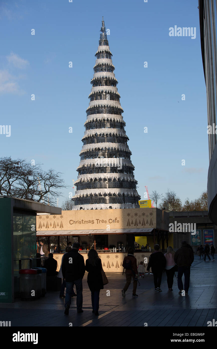 Christmas Tree Cafe outside the National Theatre on London's Southbank ...