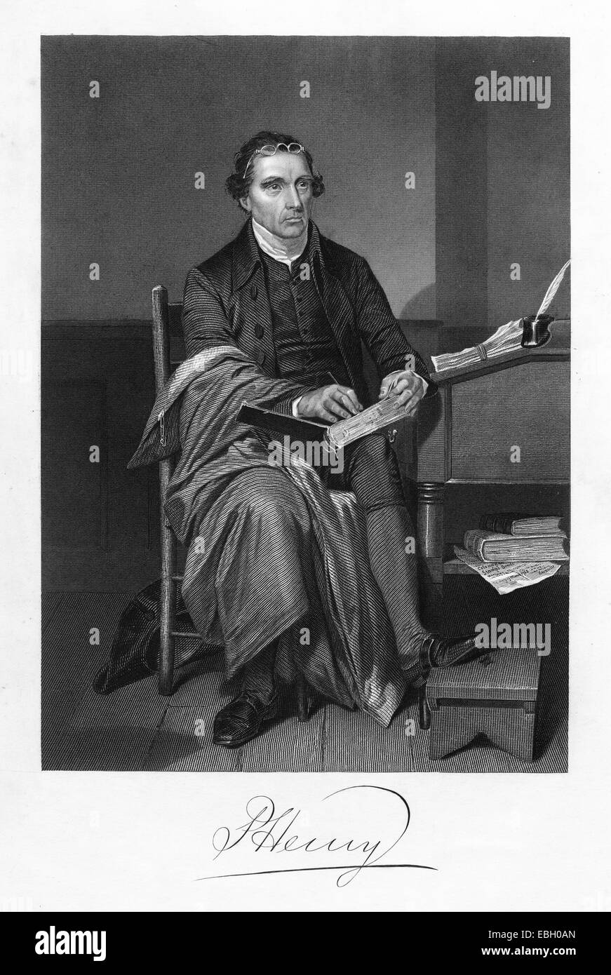 Patrick Henry Engraving Stock Photo - Alamy