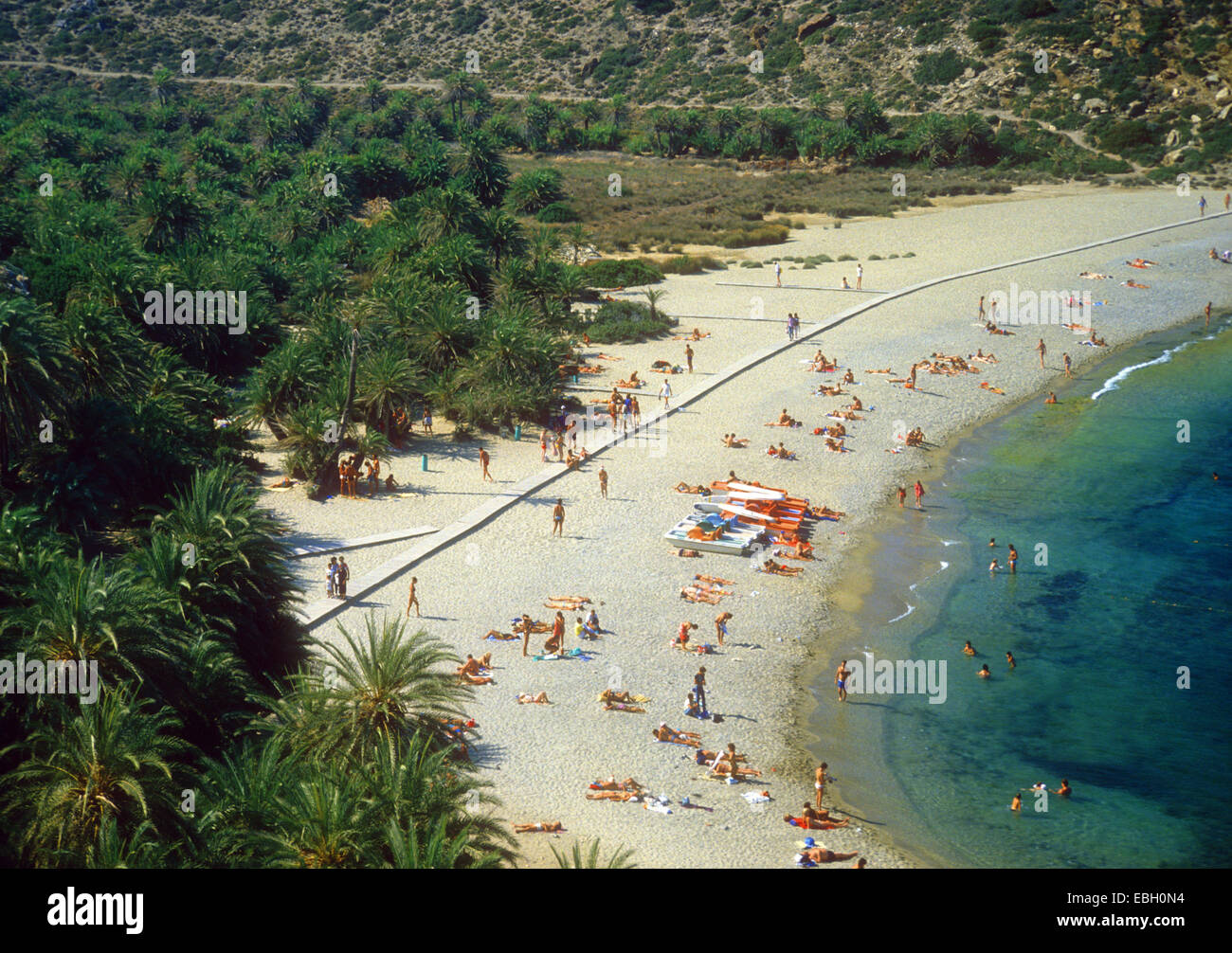 bathing beach at the coast, Greece, Creta Stock Photo - Alamy
