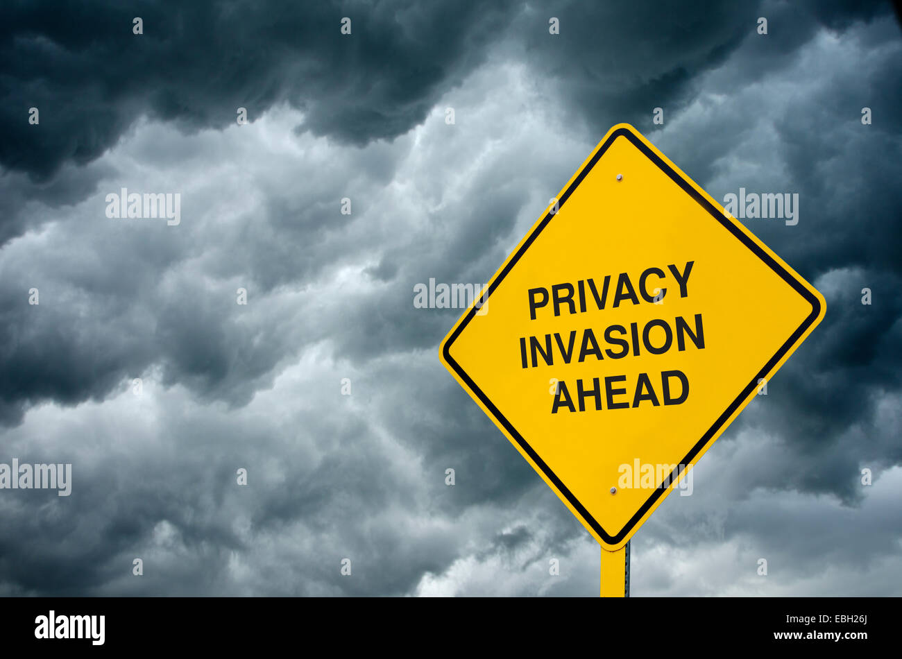 Privacy Invasion Road Sign Stock Photo - Alamy