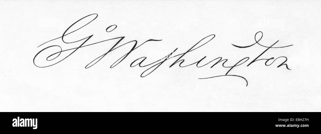 George washington signature hi-res stock photography and images - Alamy