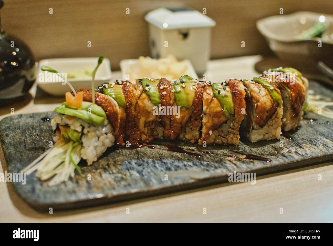 Sushi Rolls Japanese Food taken at Isao Restaurant Bangkok, Thailand ...