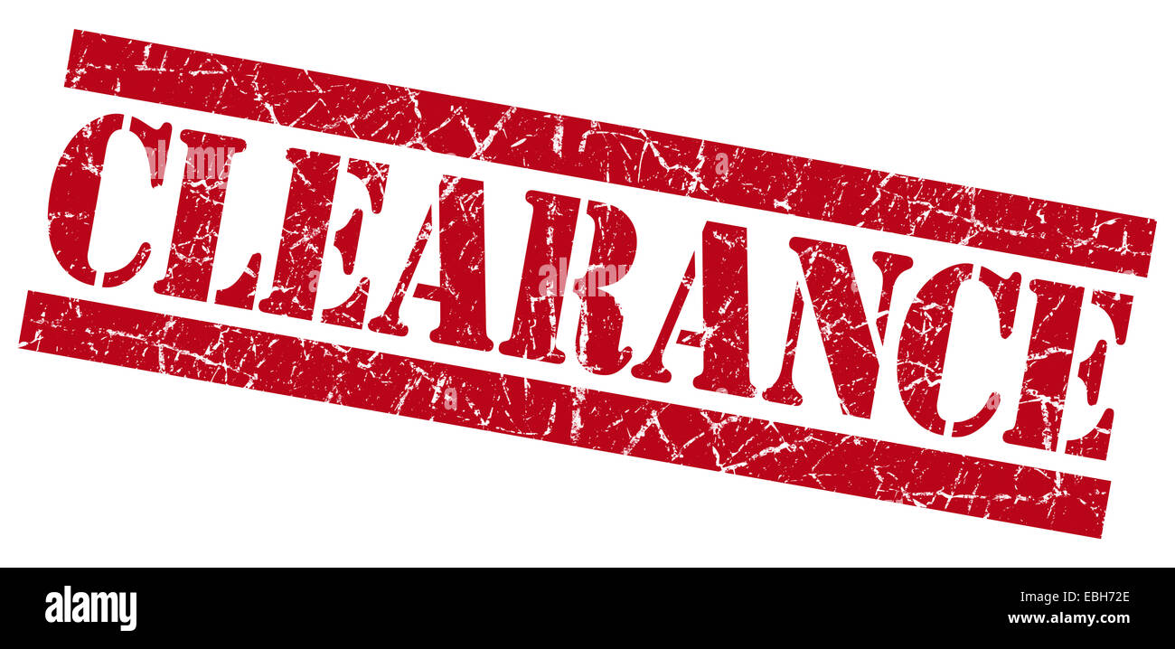 Clearance grunge red stamp Stock Photo - Alamy
