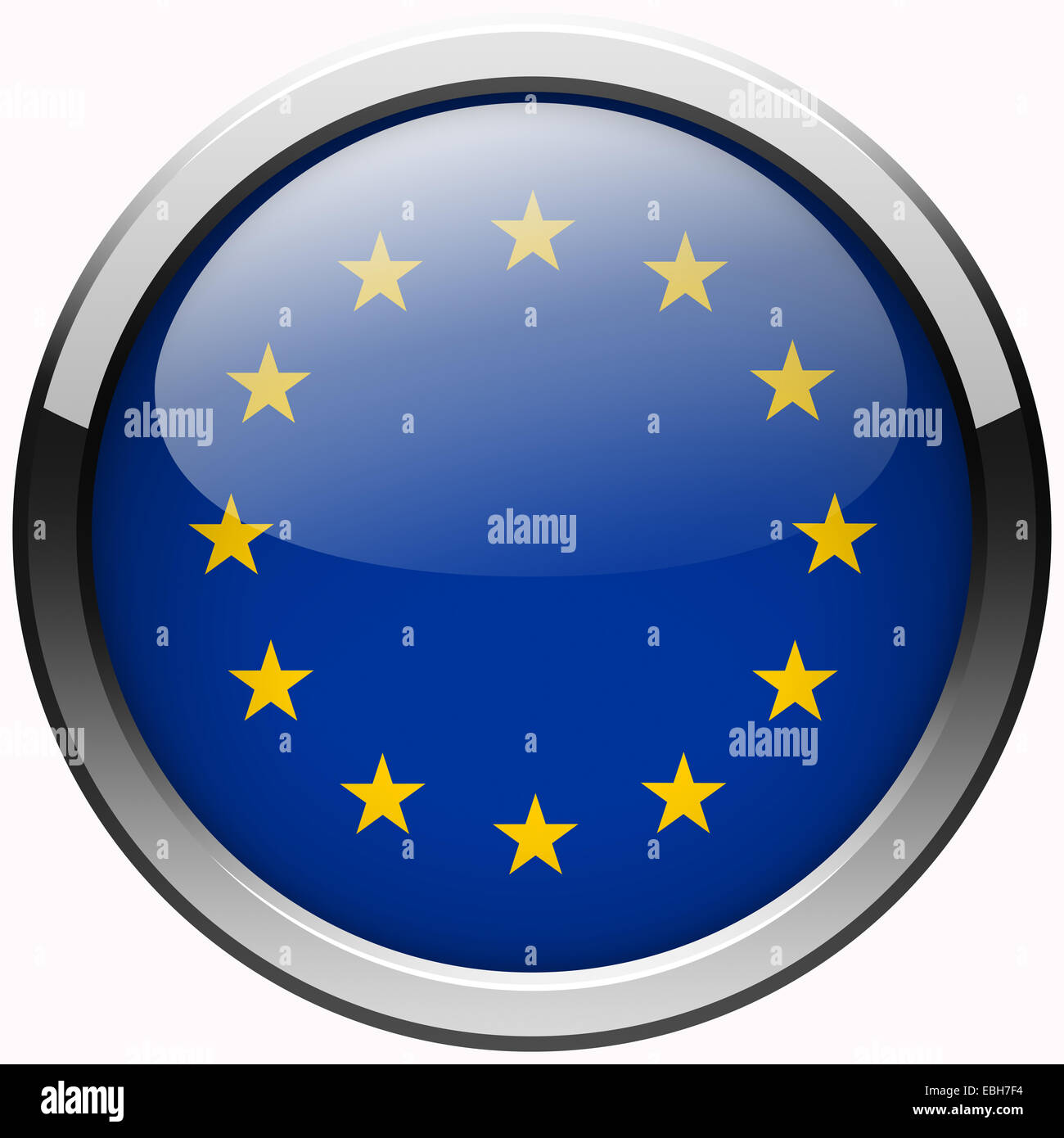 european union flag gel metal button Stock Photo - Alamy