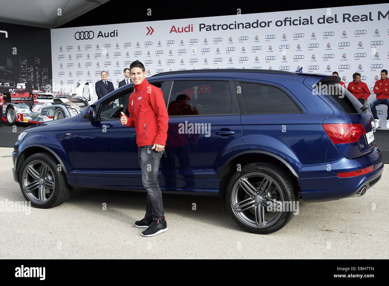 Madrid, Spain. 1st Dec, 2014. James Rodriguez received the new Audi car ...