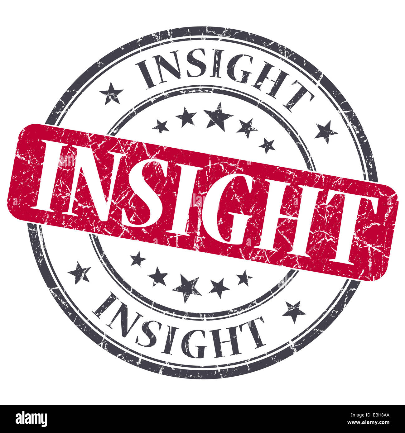 Insight red grunge textured vintage isolated stamp Stock Photo - Alamy