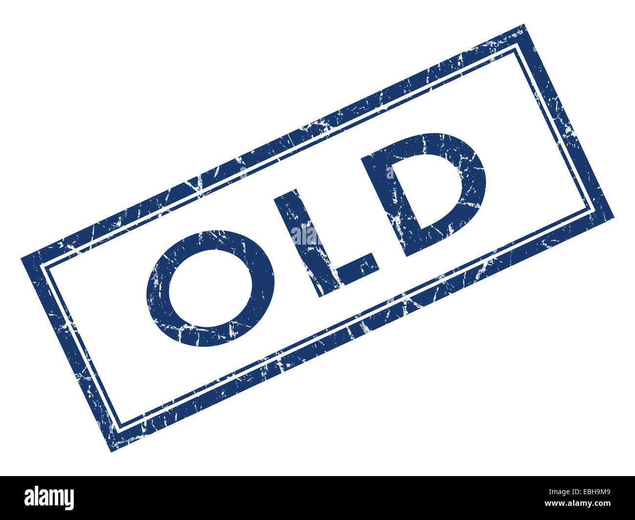 Old blue square grungy stamp isolated on white background Stock Photo ...