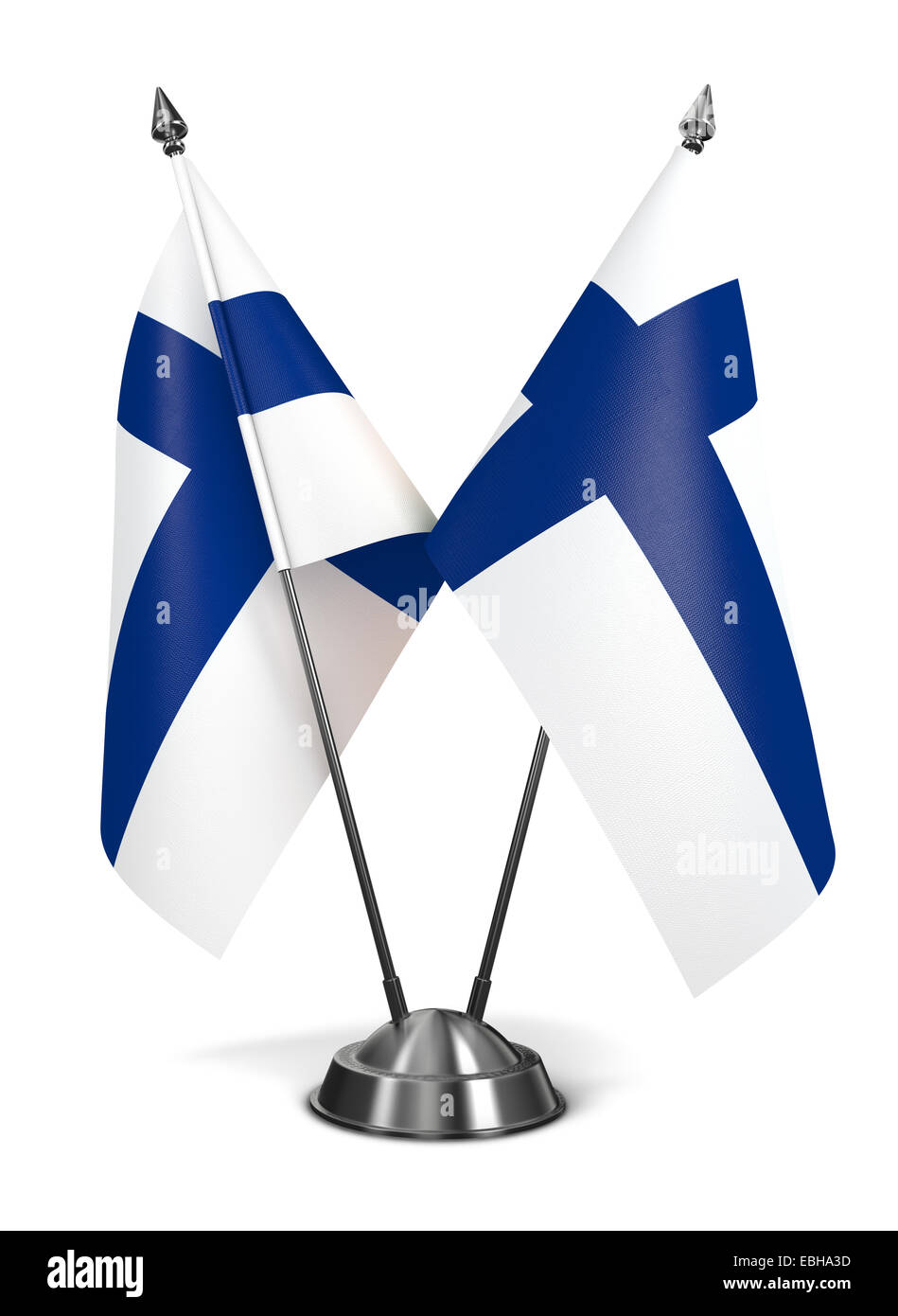 Republic of Finland - Miniature Flags Isolated on White Background ...