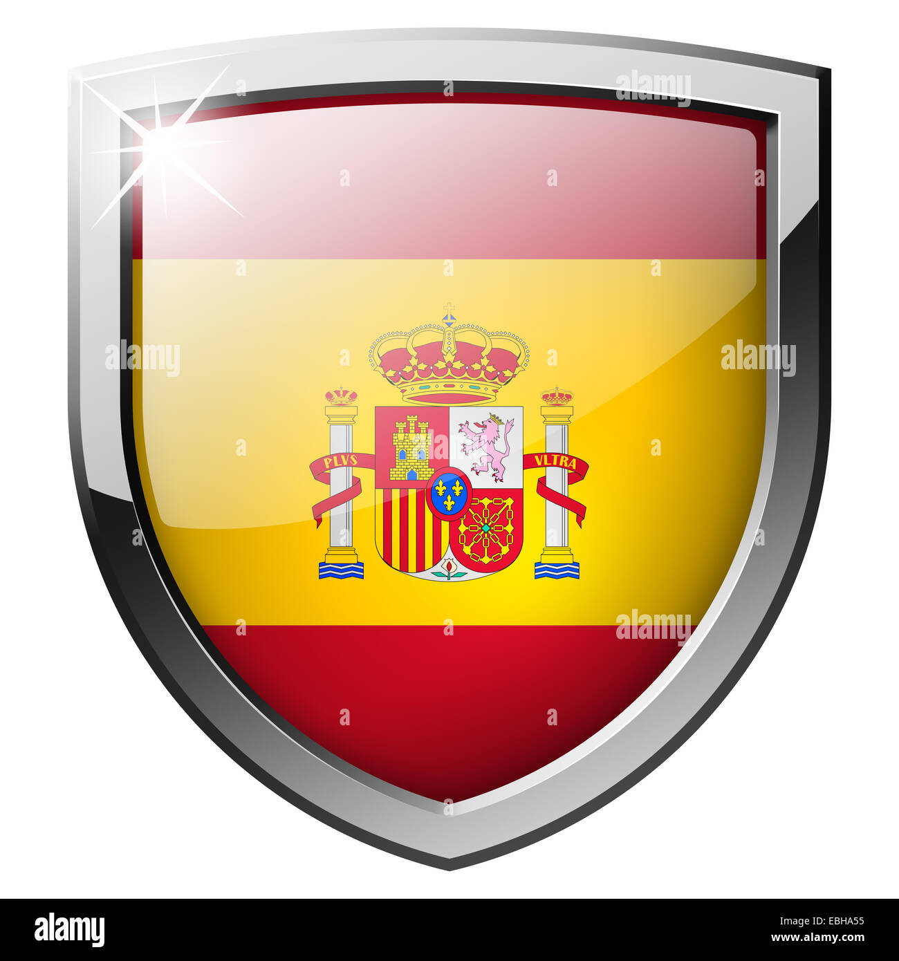 3d realistic flag spain Cut Out Stock Images & Pictures - Alamy