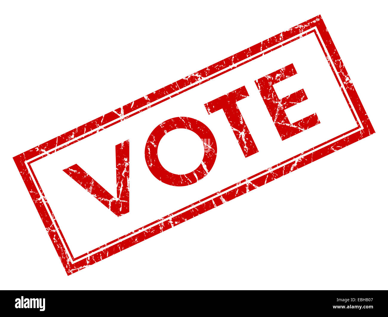 Vote red square grungy stamp isolated on white background Stock Photo ...