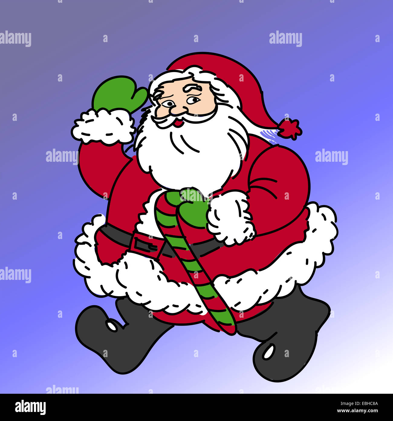 Santa claus with stick hi-res stock photography and images - Alamy