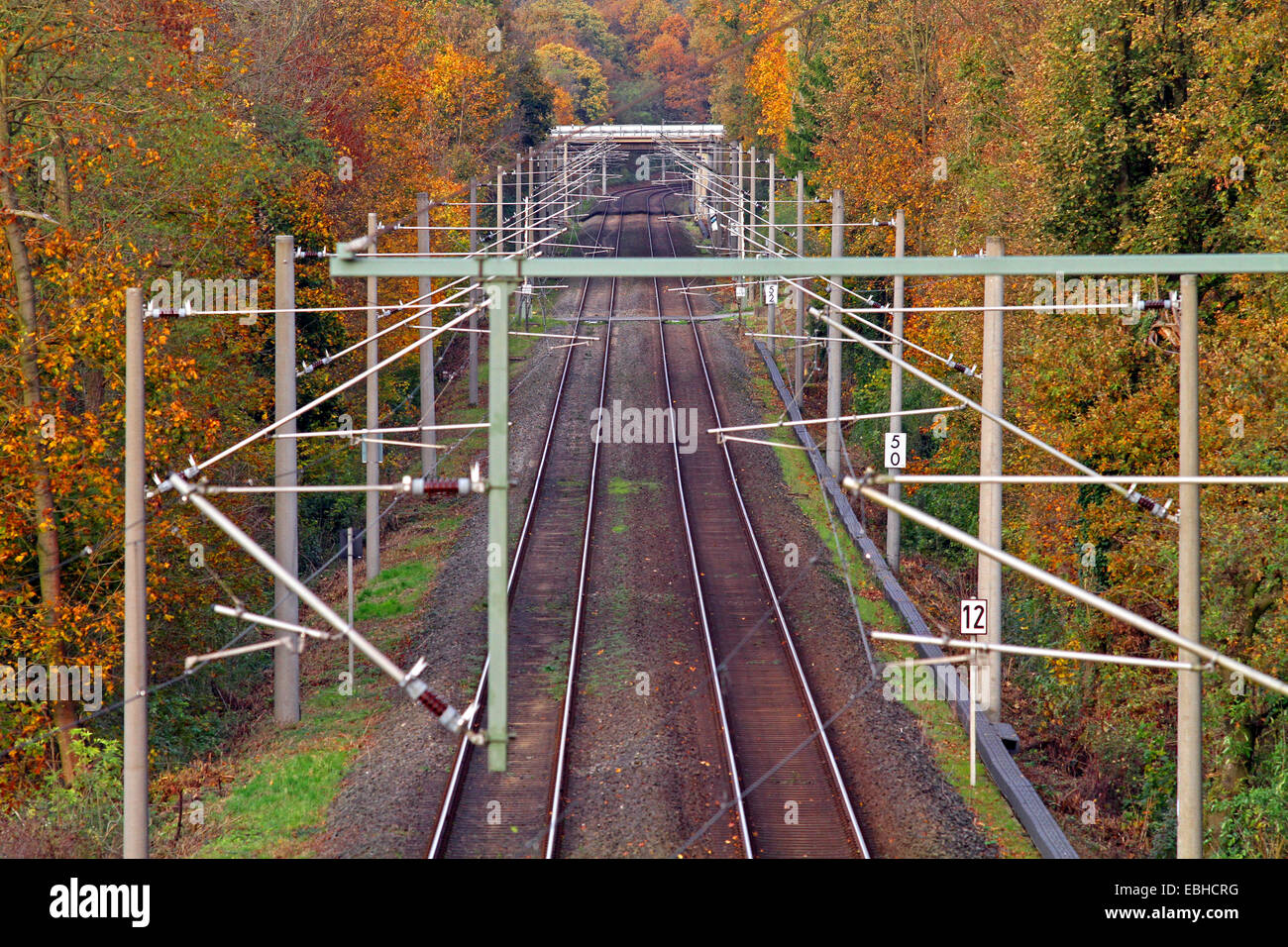 Overhead railway lines germany europe hi-res stock photography and ...
