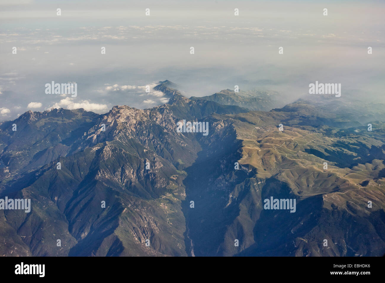 Aerial view of Italian Alps, Verona, Italy Stock Photo - Alamy