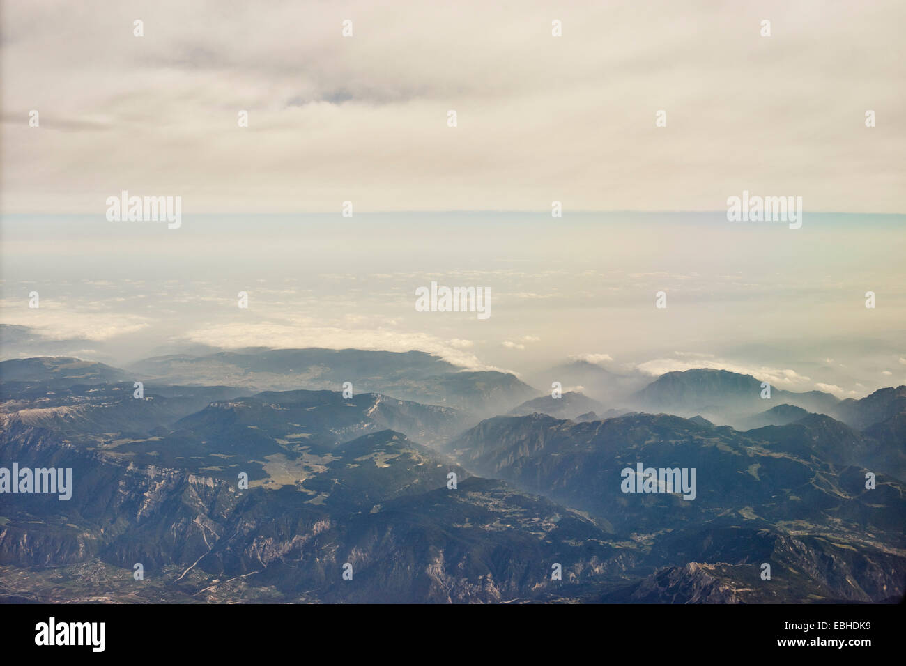Aerial view of Italian Alps, Verona, Italy Stock Photo - Alamy