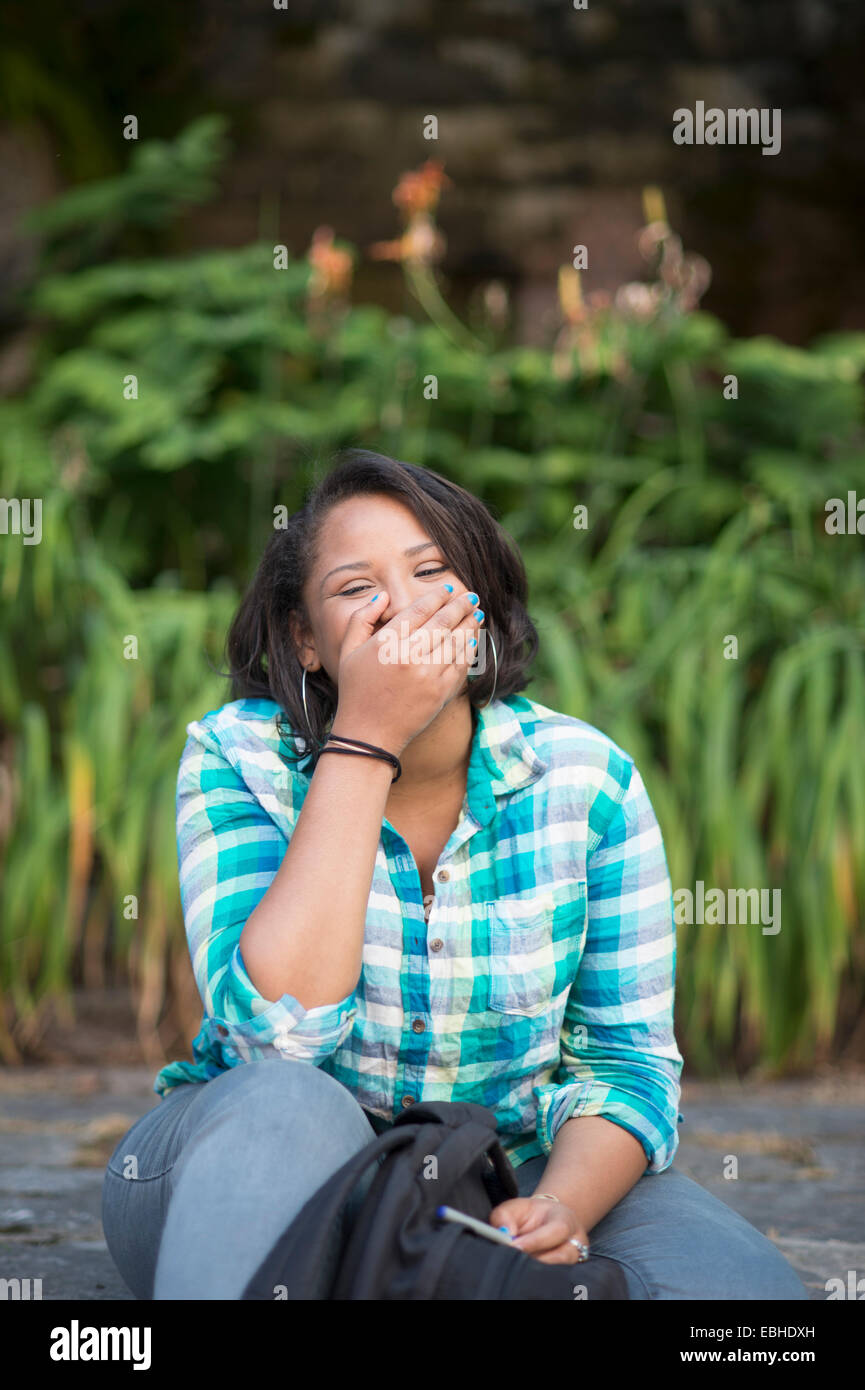 Hand Over Mouth Laughing High Resolution Stock Photography and Images ...