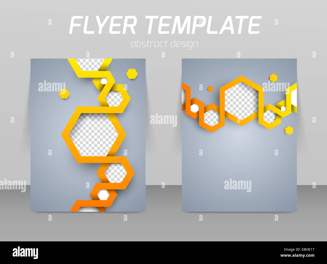 Hexagons flyer template hi-res stock photography and images - Alamy