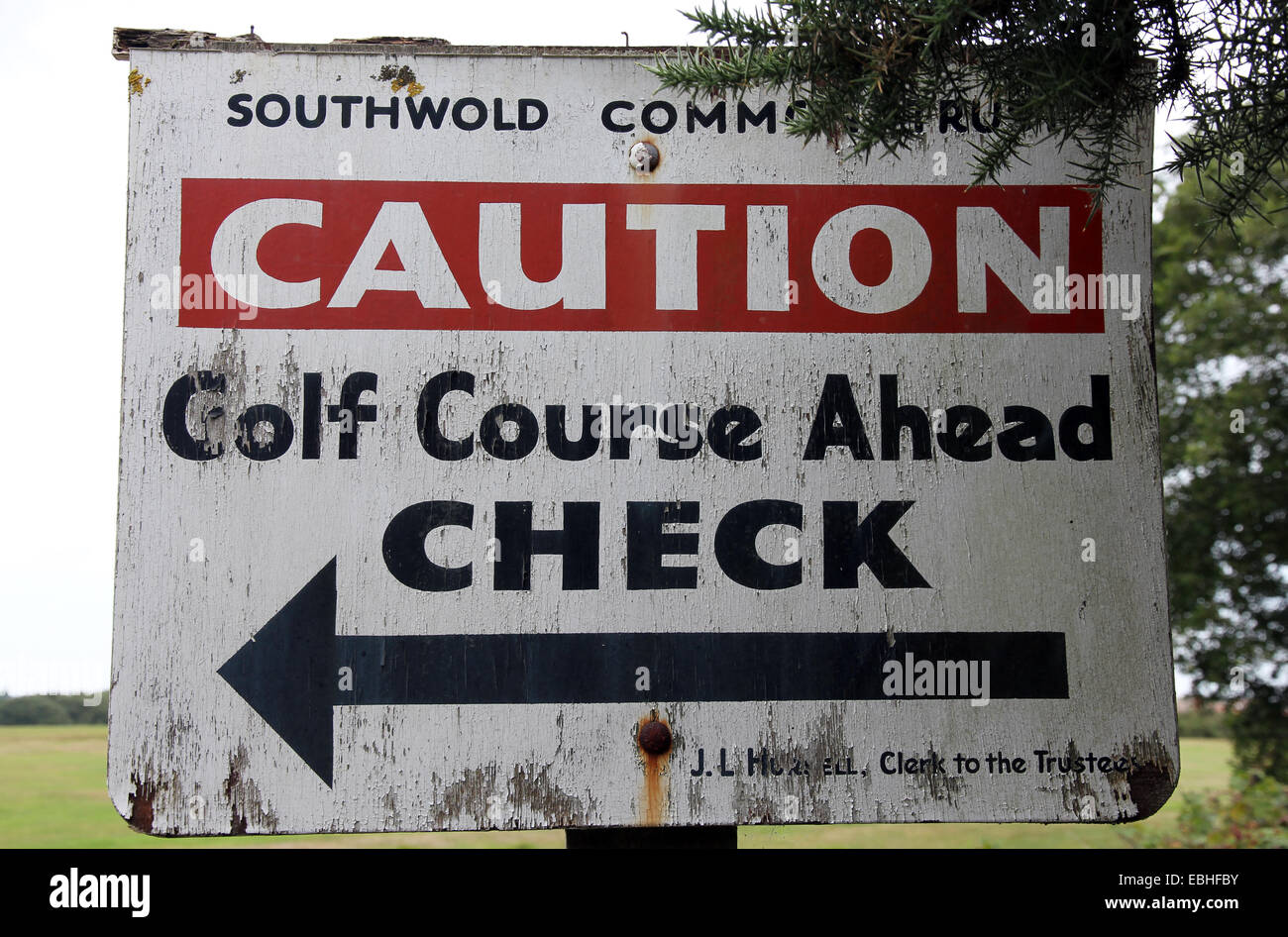 Golf course warning sign hi-res stock photography and images - Alamy