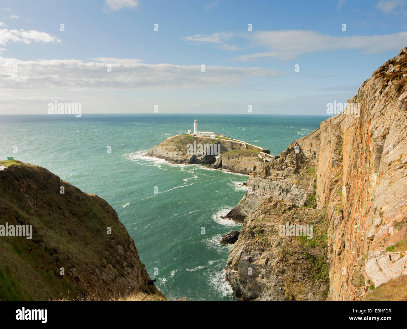 View of South Stack lighthouse, Anglesey, North Wales Stock Photo - Alamy