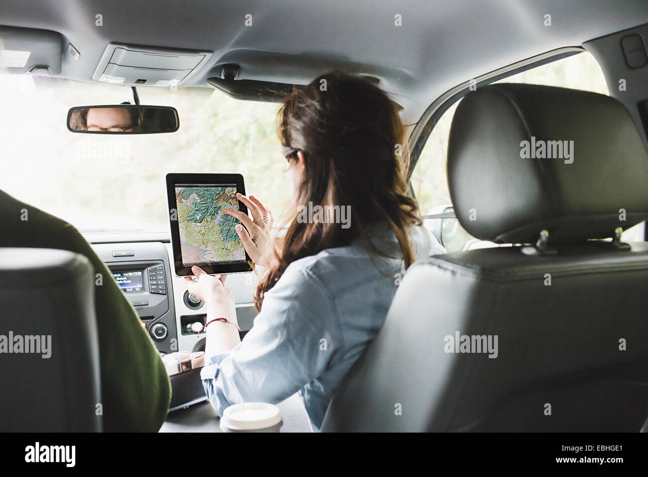 Woman in front seat of car hi-res stock photography and images - Alamy