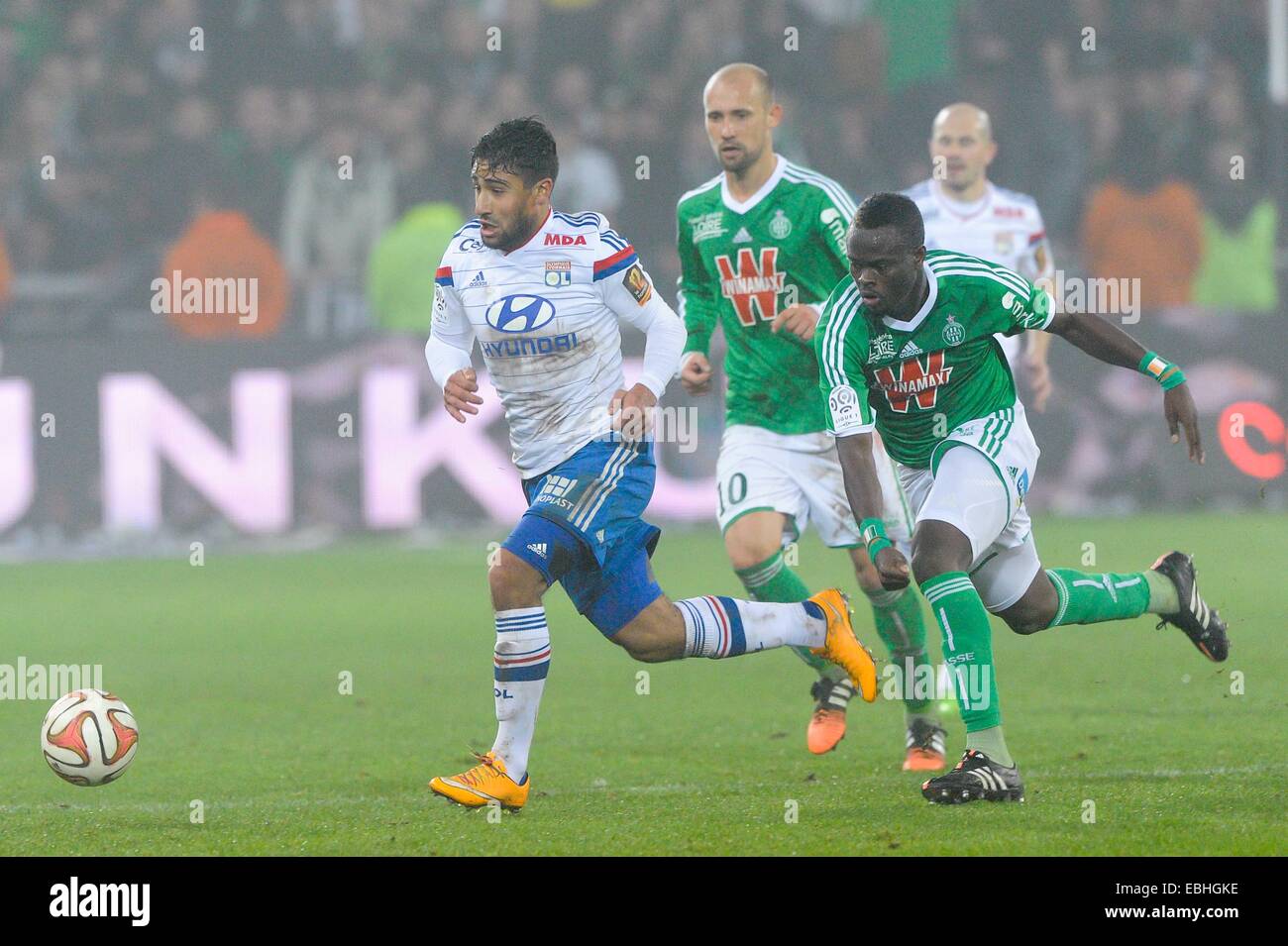 Nabil FEKIR/Ismael DIOMANDE - 30.11.2014 - Saint Etienne/Lyon - 15eme ...