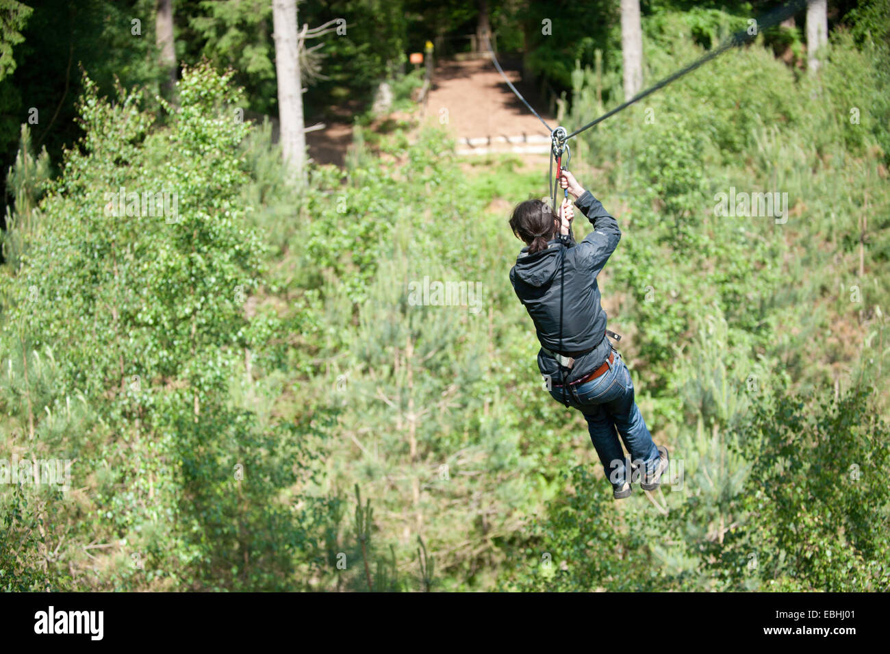 Zip wire wales hi-res stock photography and images - Alamy