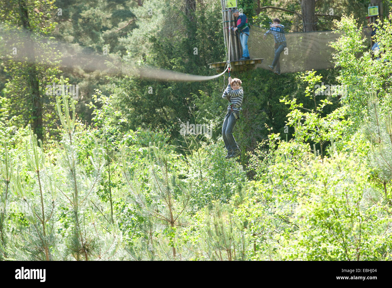 Zip wire wales hi-res stock photography and images - Alamy