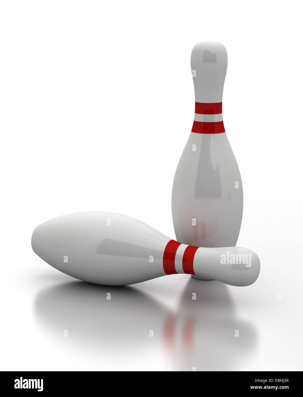 Two Bowling Pins Stock Photo - Alamy