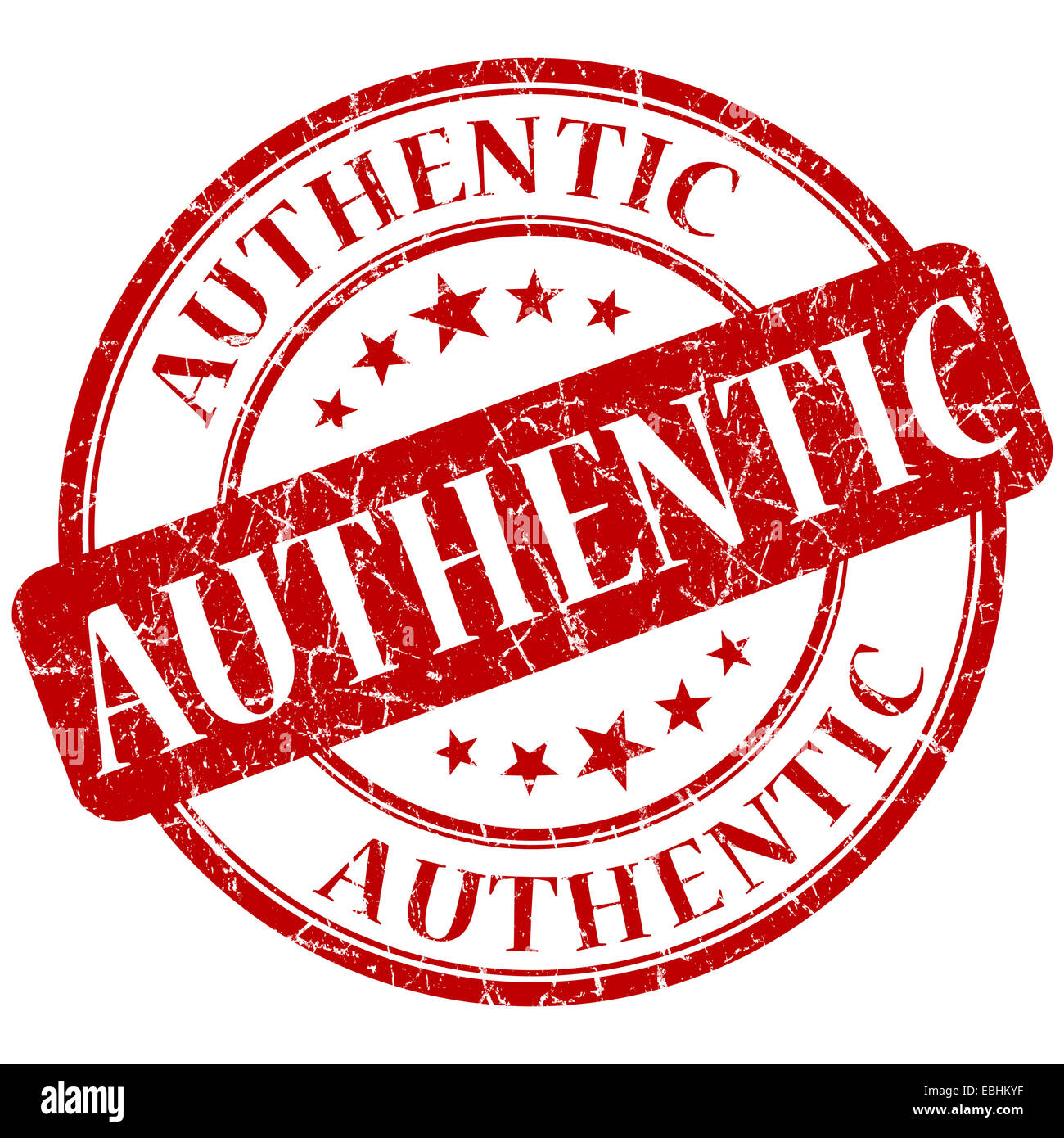 Authentic red stamp Stock Photo - Alamy