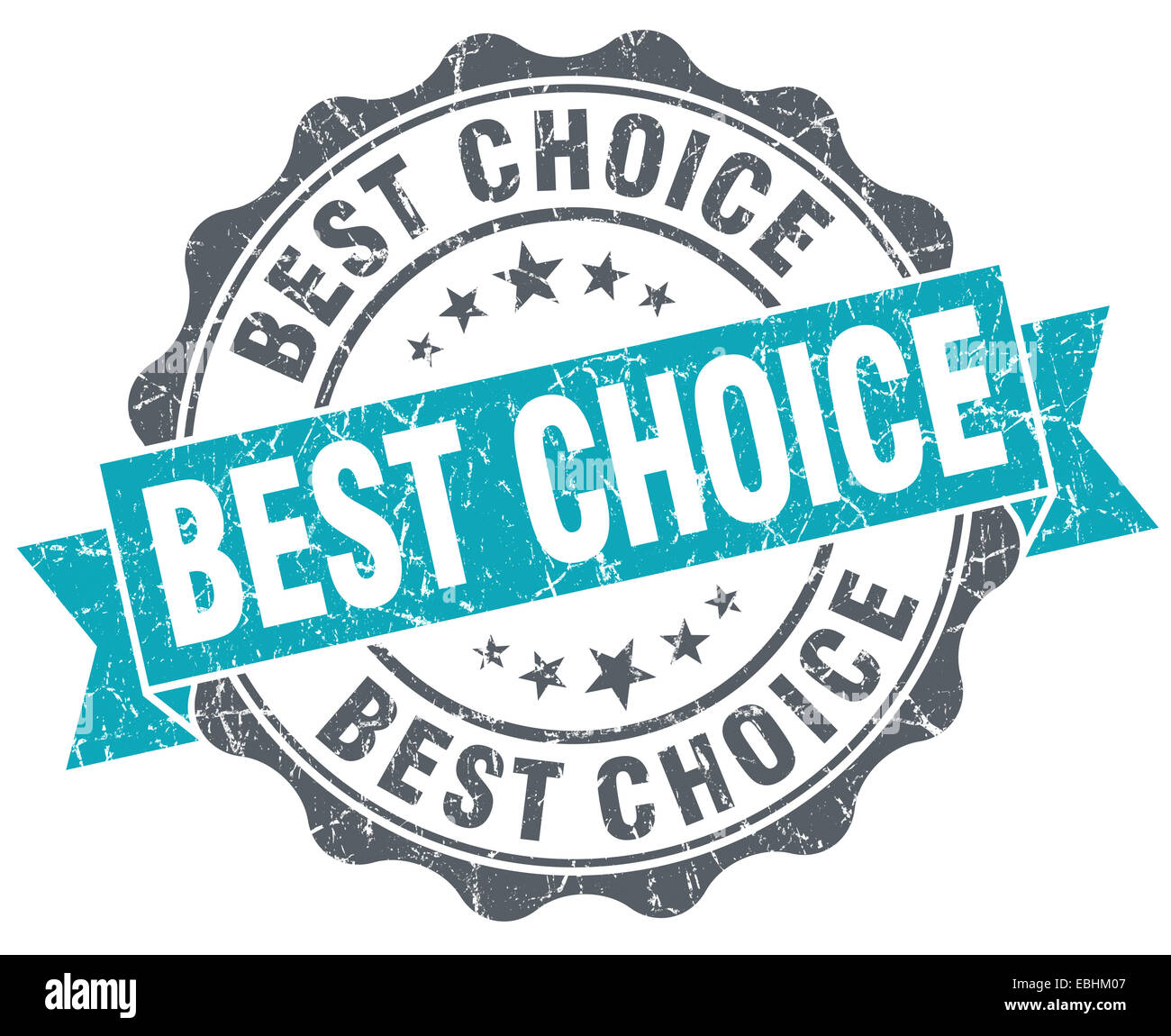 Best choice blue grunge retro style isolated seal Stock Photo - Alamy