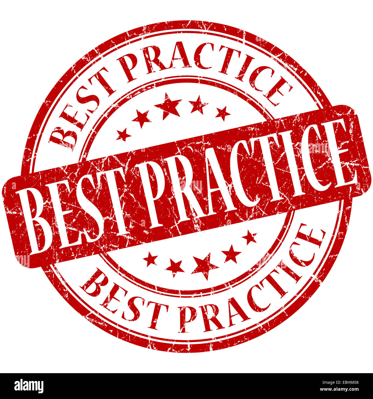 Best practice red round grungy vintage rubber stamp Stock Photo - Alamy