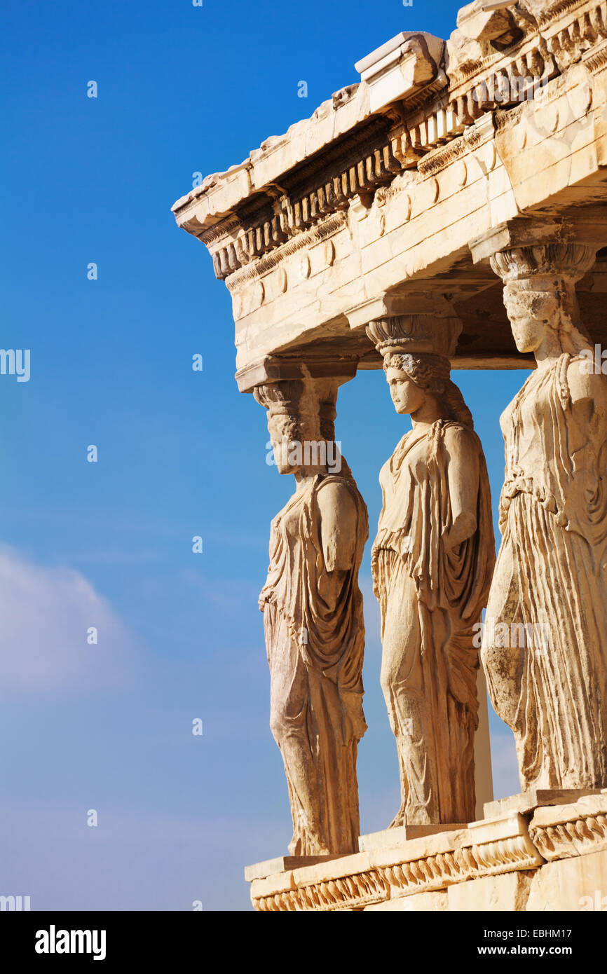 Statues of Erechtheion in Athens, Greece Stock Photo - Alamy