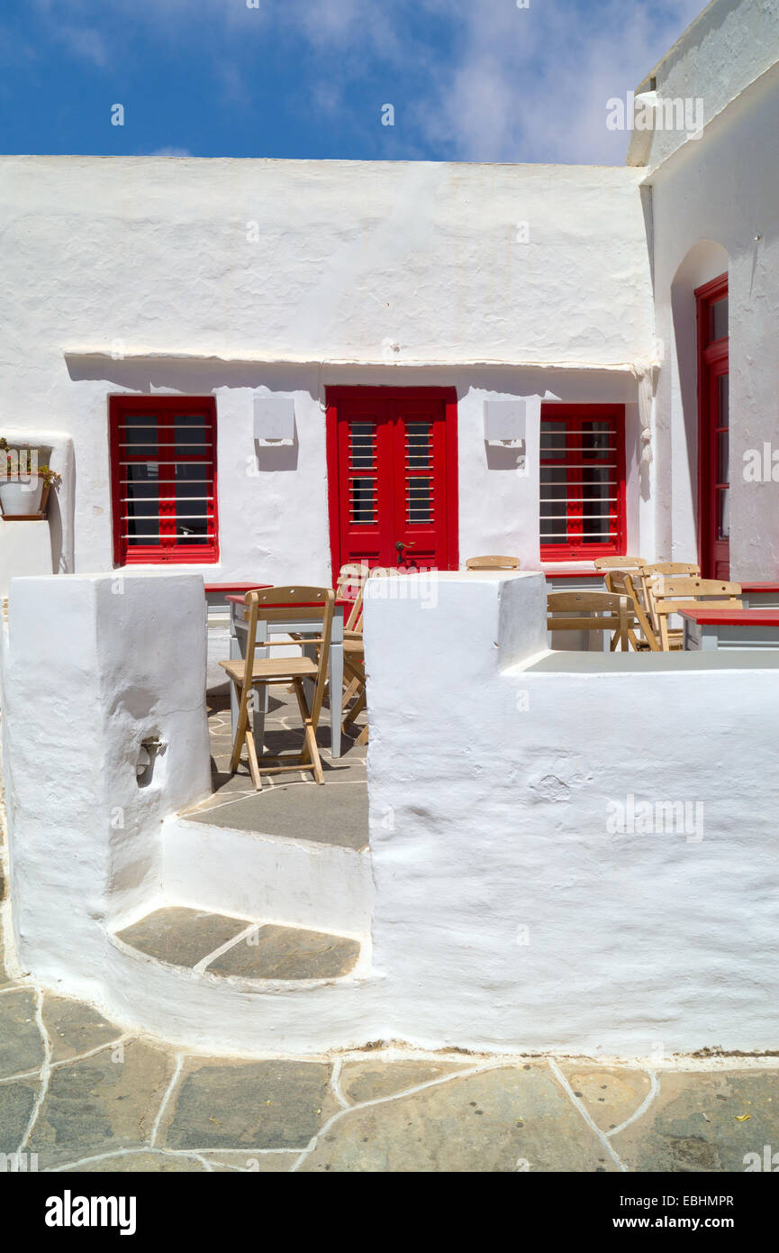 Traditional greek architecture on Cyclades islands, Greece Stock Photo ...