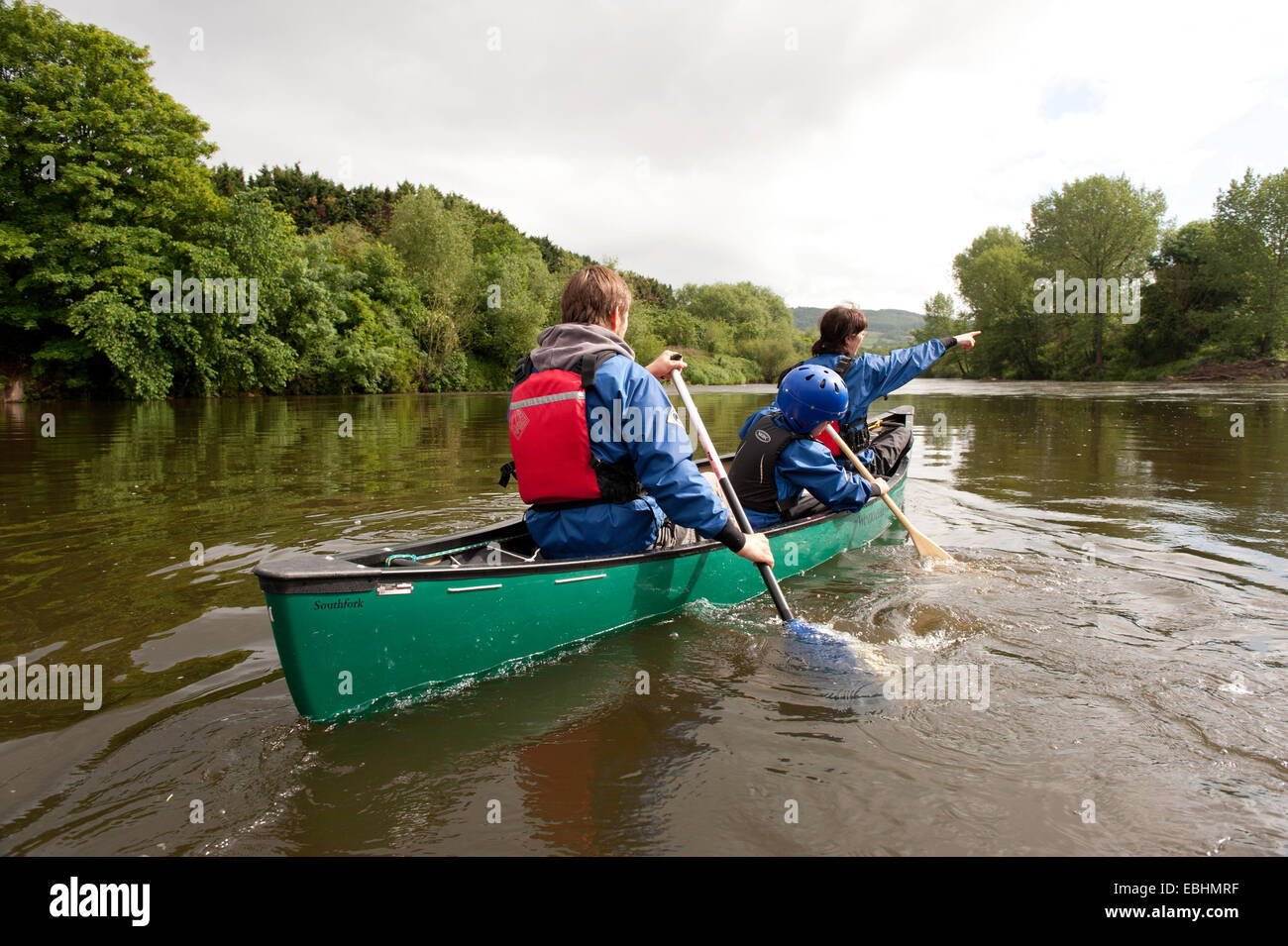 A family canoe holiday on the River Wye Wales UK Stock Photo - Alamy