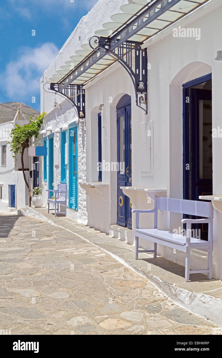 Traditional greek architecture on Cyclades islands, Greece Stock Photo ...
