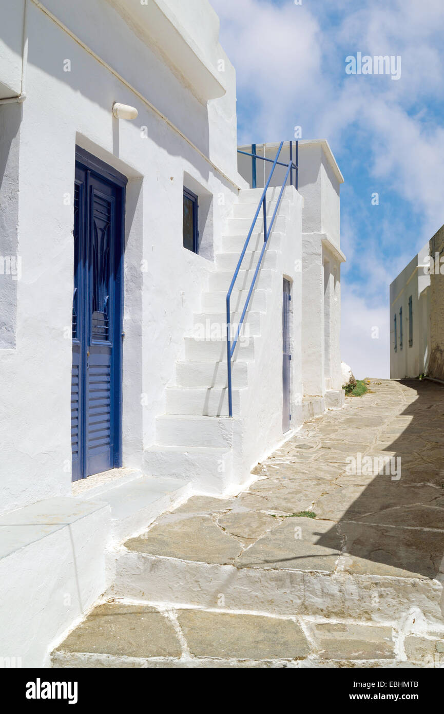 Traditional greek architecture on Cyclades islands, Greece Stock Photo ...