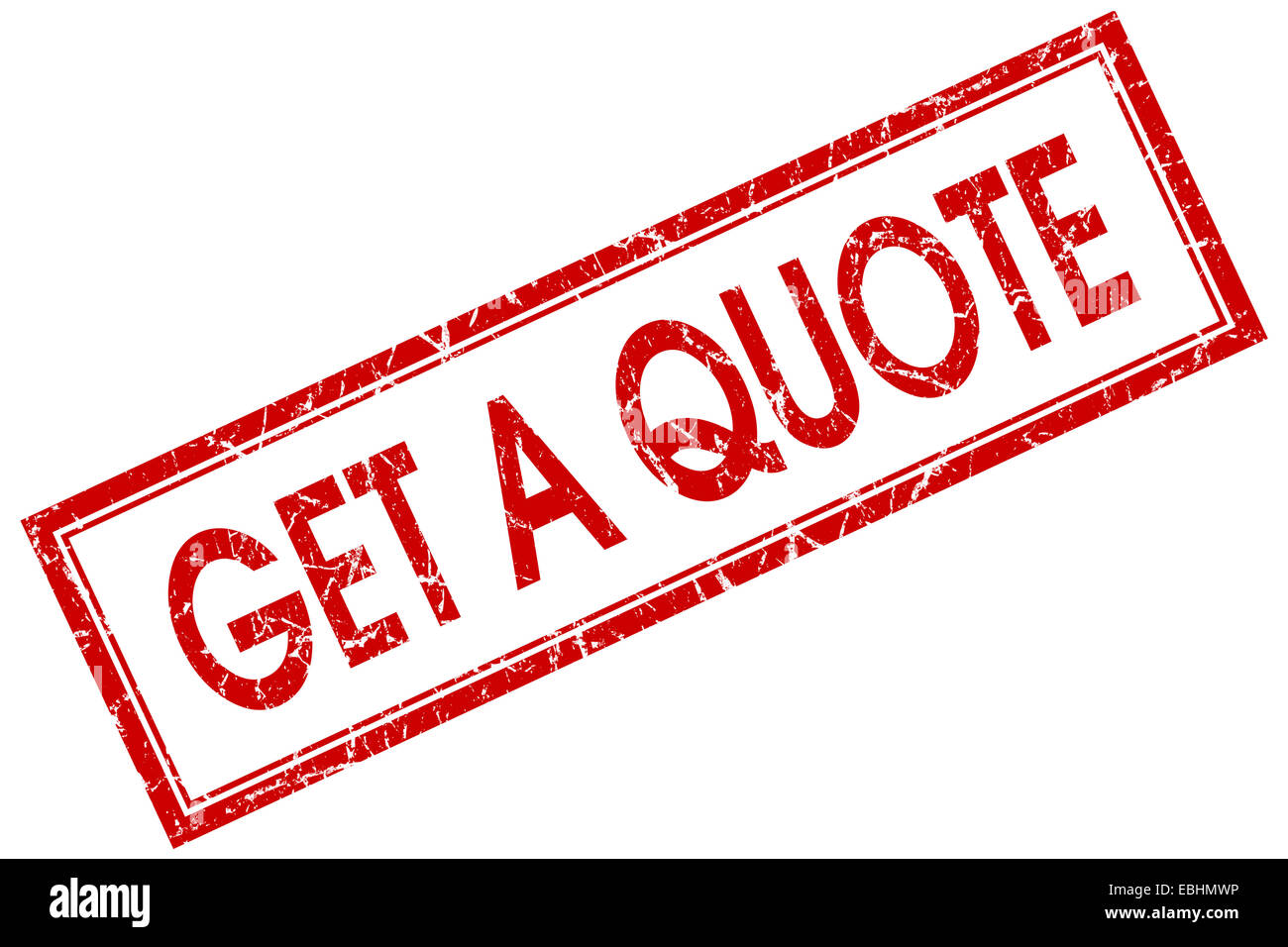 get a quote red square stamp isolated on white background Stock Photo ...