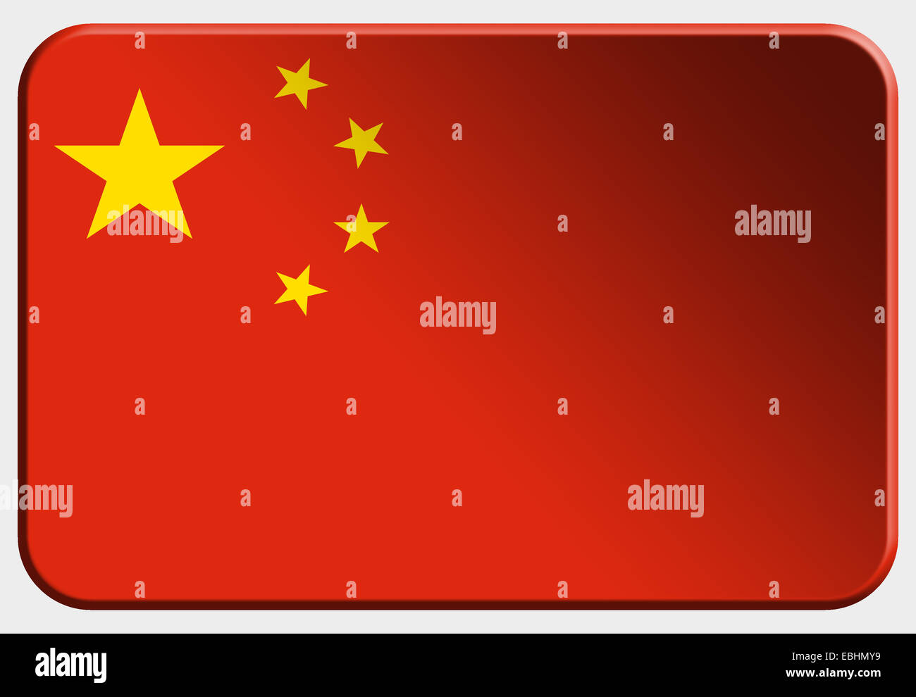 China 3D button on white background Stock Photo - Alamy