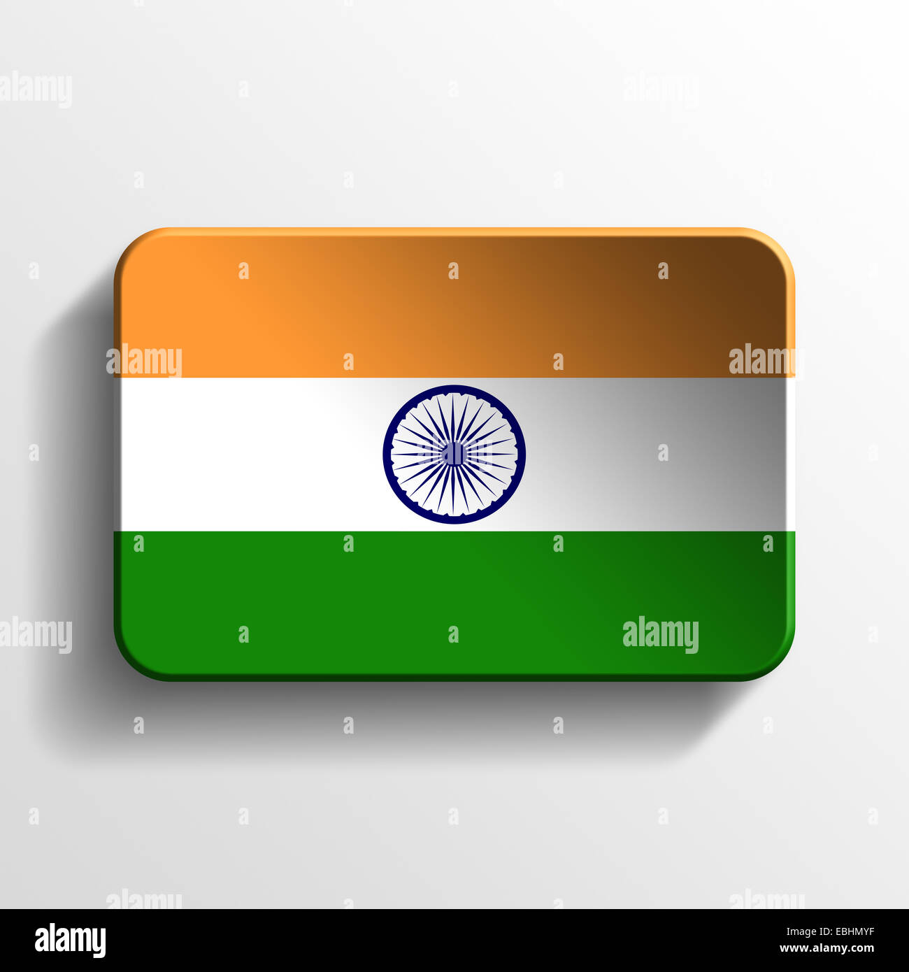 India 3D button Stock Photo - Alamy