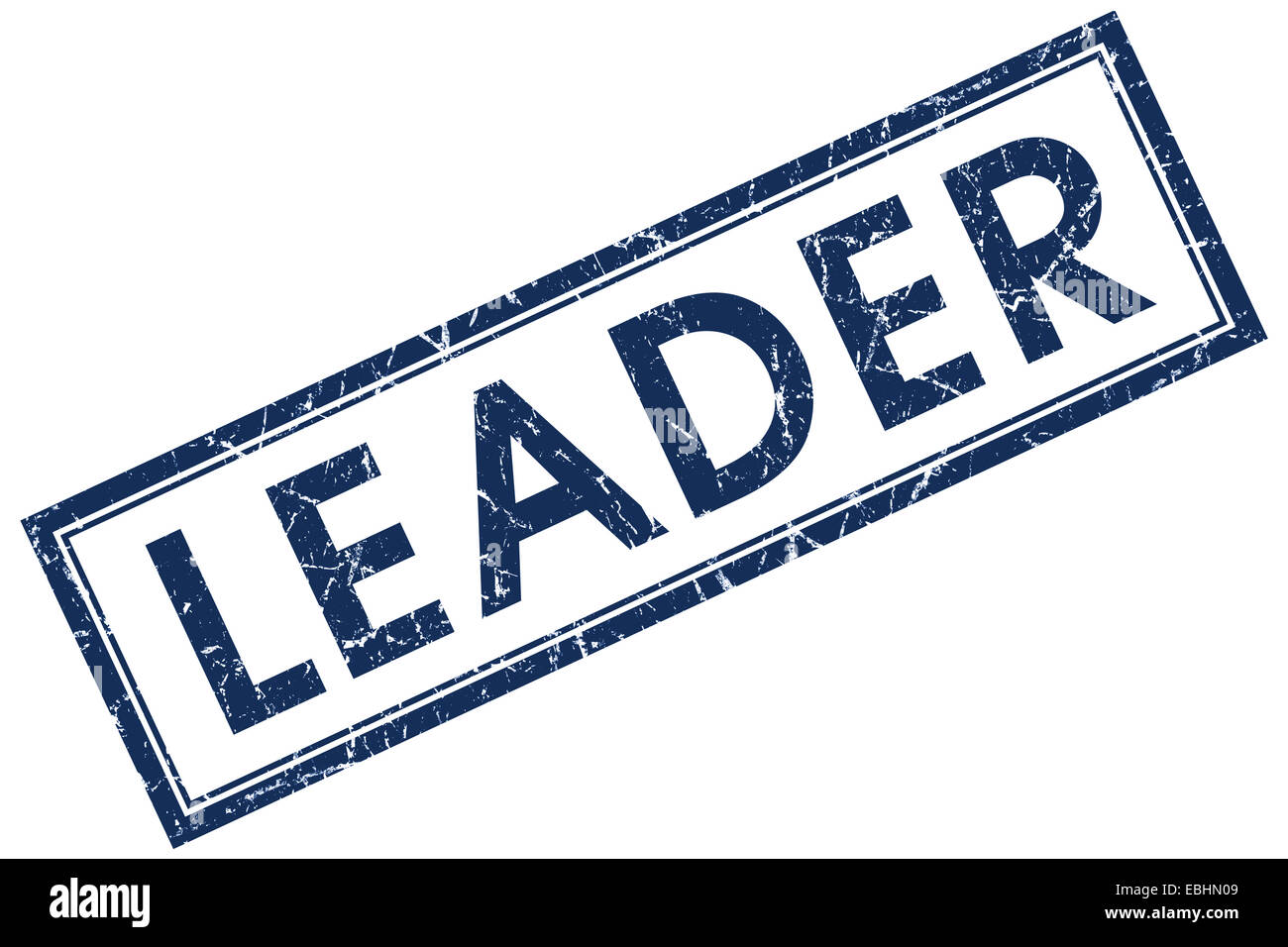 leader blue square stamp Stock Photo - Alamy
