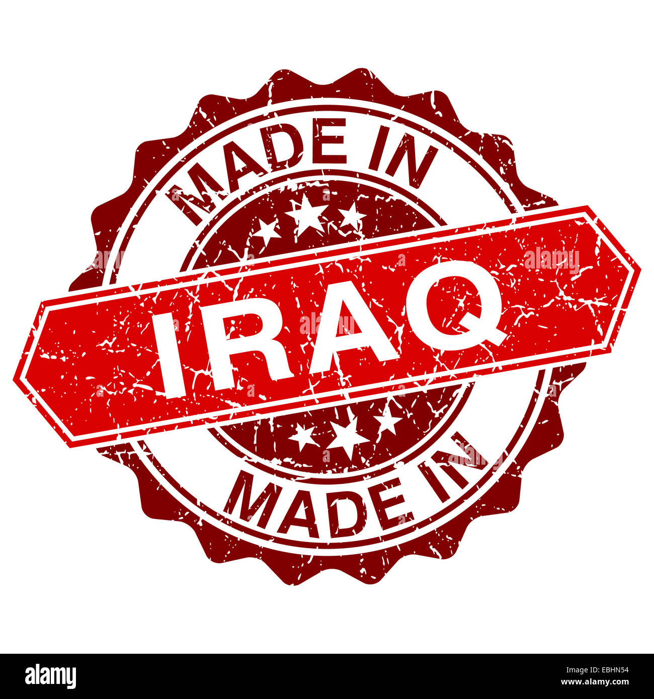 made in Iraq red stamp isolated on white background Stock Photo - Alamy