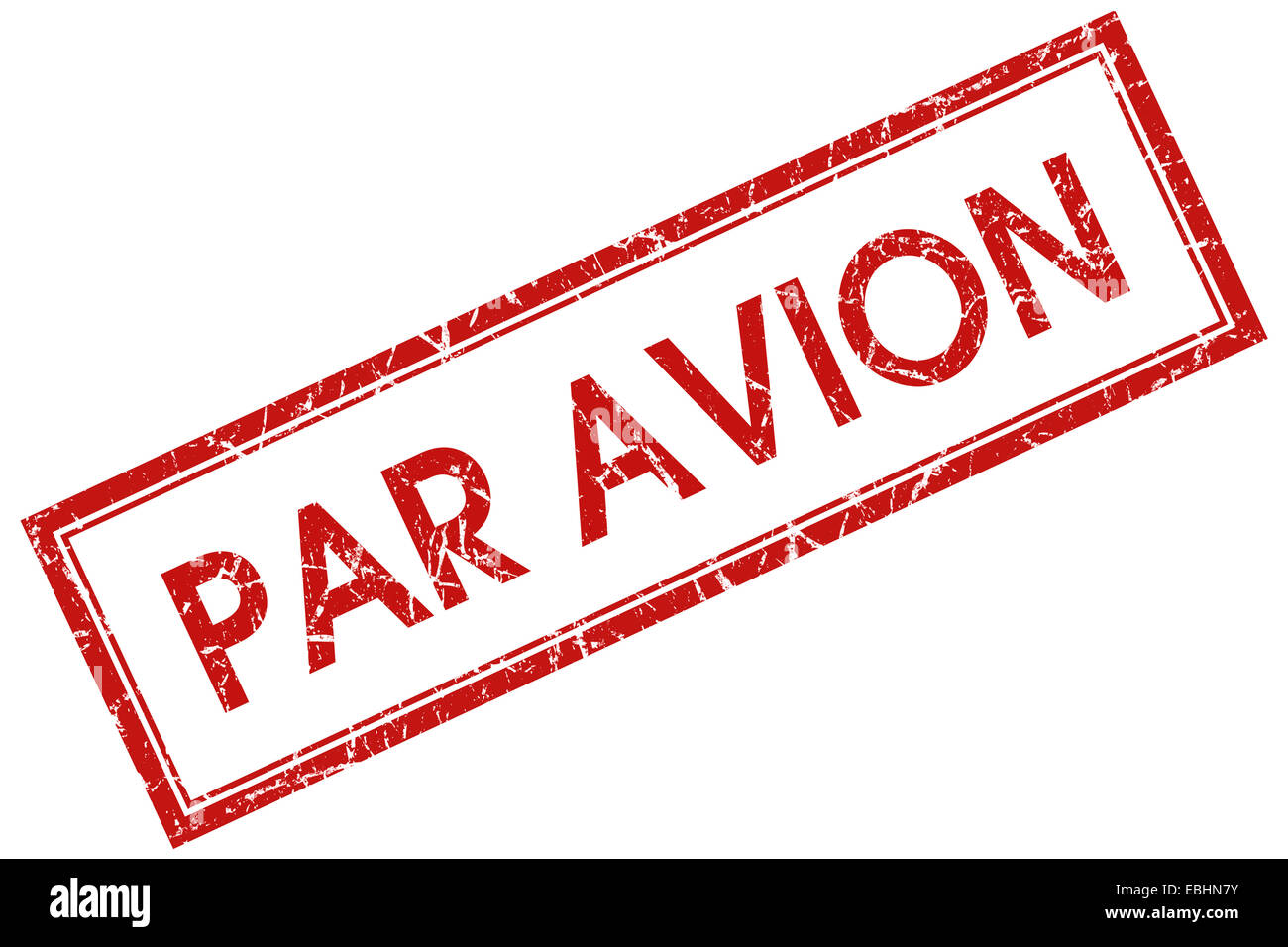 par avion red square stamp Stock Photo - Alamy