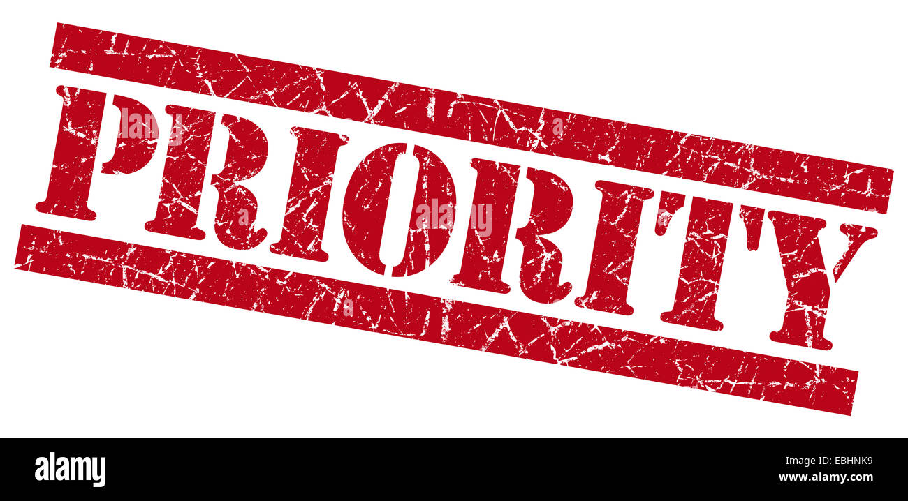 Priority grunge red stamp Stock Photo - Alamy