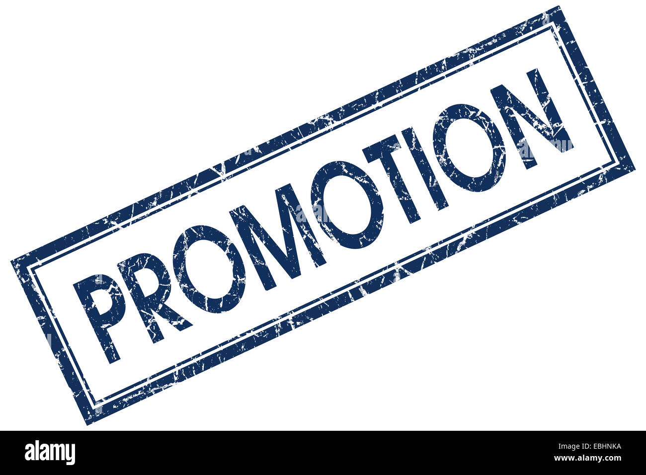 promotion blue square stamp Stock Photo - Alamy