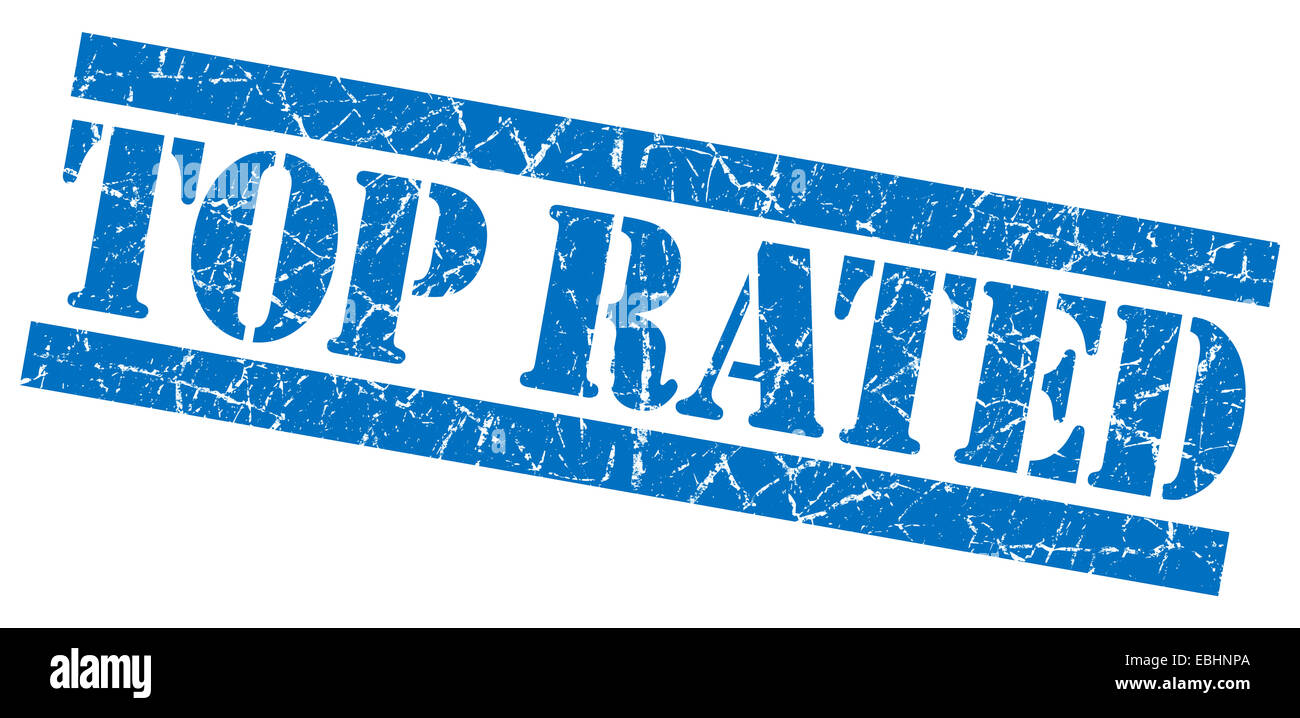 Top rated blue grunge stamp Stock Photo - Alamy