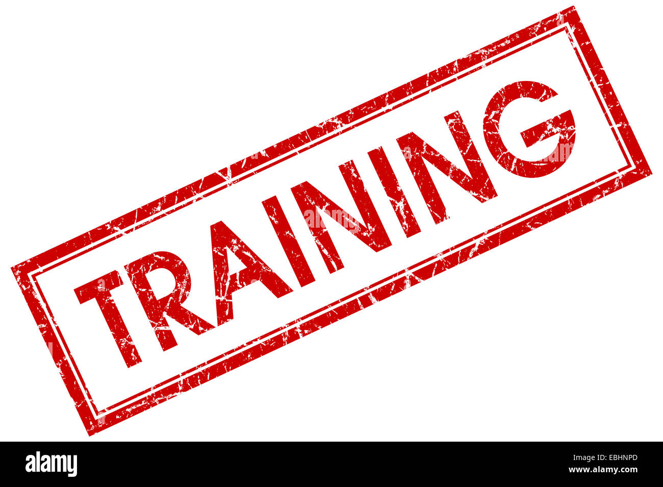 Training red square grungy stamp isolated on white background Stock ...