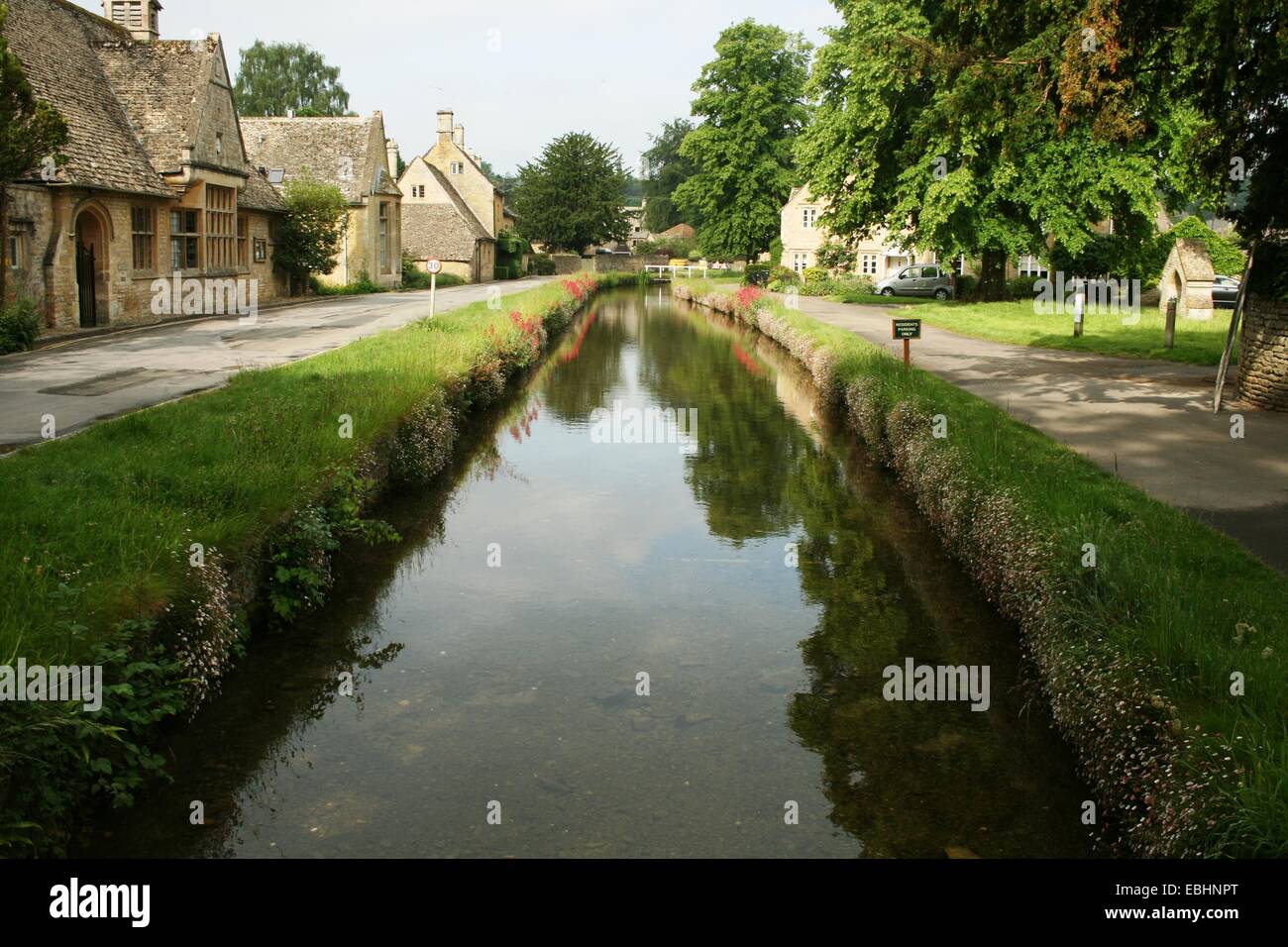 River Eye running through Lower Slaughter, Cotswolds Stock Photo - Alamy