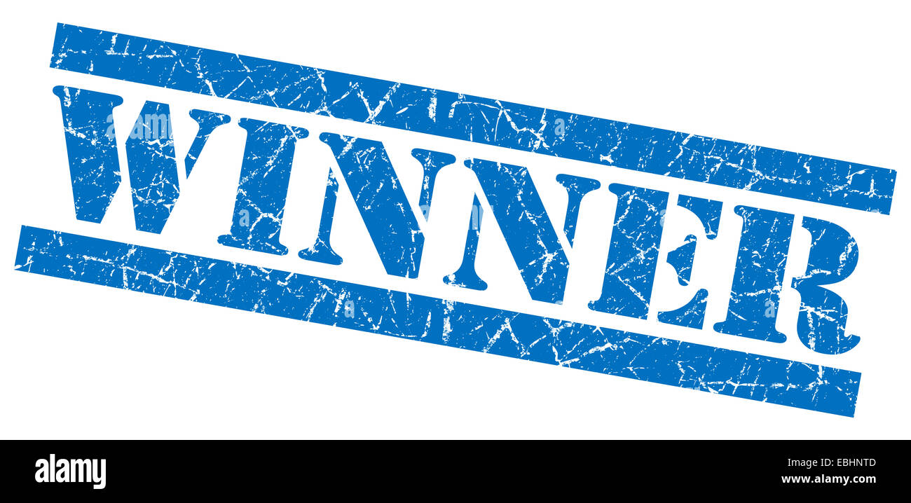 Winner blue grunge stamp Stock Photo - Alamy