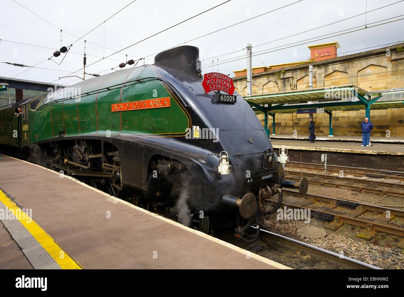 LNER Class A4 60009 Union of South Africa at Carlisle Railway Station ...