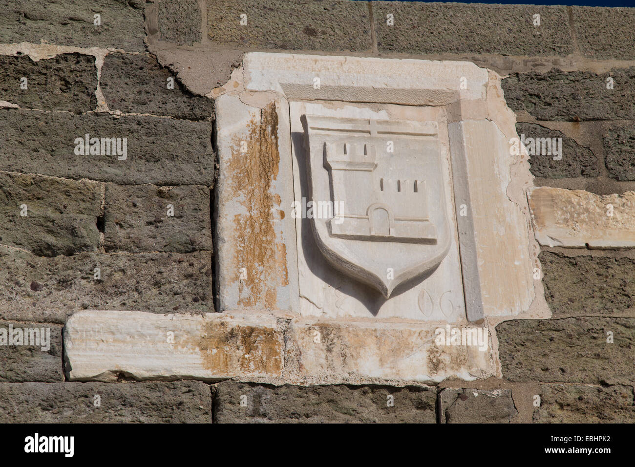 Knight Symbol in Bodrum Castle, Mugla, Turkey Stock Photo - Alamy